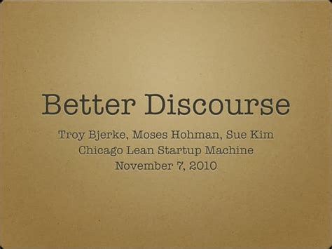 Better Discourse Ppt