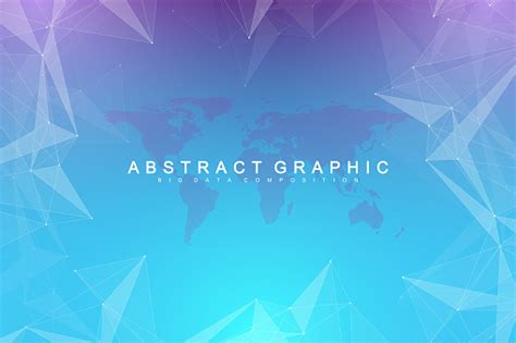 큰 데이터 시각화입니다 추상적인 배경 그래픽 통신입니다 관점 배경 시각화입니다 복잡 한 분석 네트워크입니다 벡터 일러스트입니다