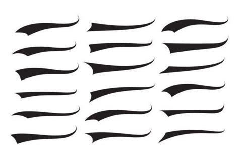 Sleek Swoosh Ornamental Font Vector Graphic Ornamental Vector Cool