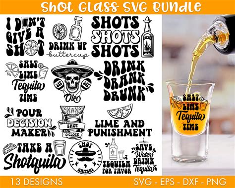 Shot Glass Quotes Svg Bundle Shot Glass Svg Shot Glass Png Shot Svg