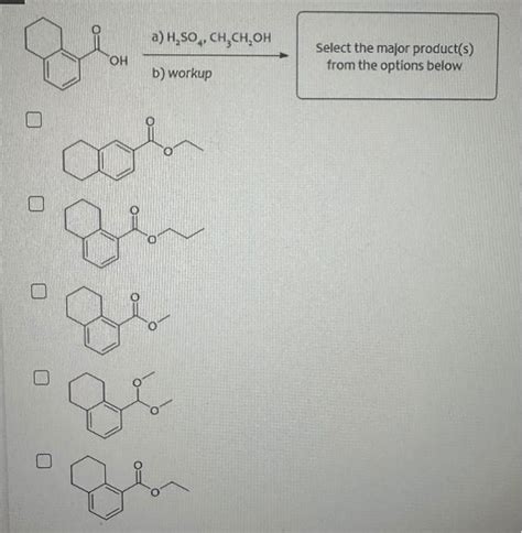 Solved O U U Oh A H So Ch Ch Oh B Workup Gr Select The Chegg Com