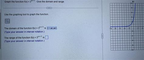 Answered Graph The Function F X 3x 1 Give The Domain And Range Use