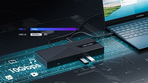 WAVLINK USB C HDMI And DisplayPort Triple Display 4K 60Hz 13 In 1 Universal Docking Station With