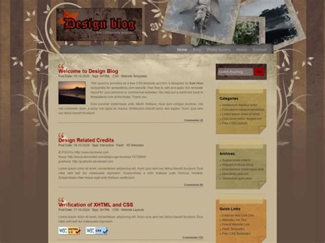 Free HTML CSS Template Design Blog Free HTML Templates Free CSS Templates And More