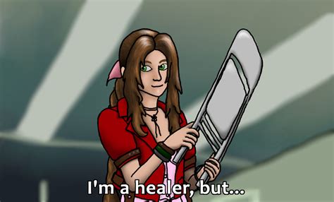 Aerith About To Beat Up Sephiroth Rfinalfantasyvii