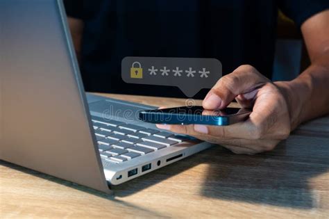 a man using smart phone to login for validate password to two step