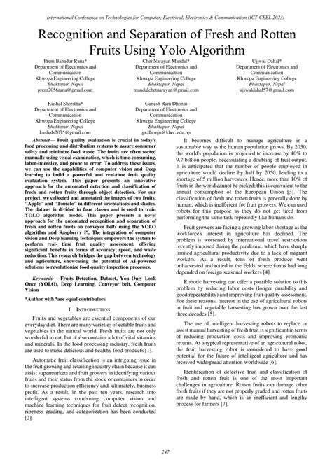 pdf recognition and separation of fresh and rotten fruits using yolo