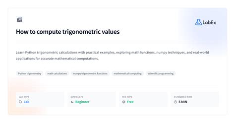 How To Compute Trigonometric Values Labex