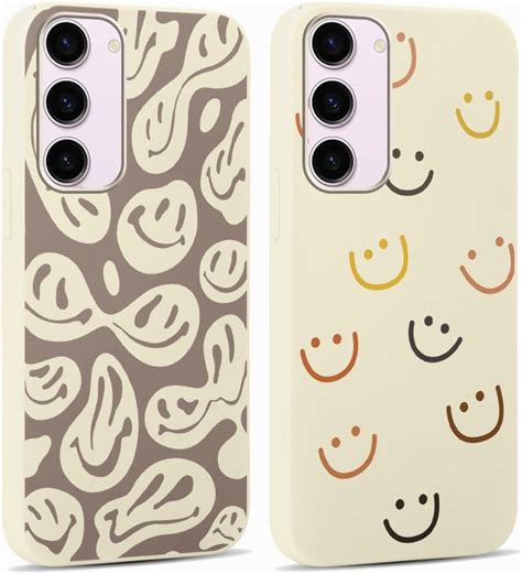 Rumdey 2 Pack Happy Smiley Face For Samsung Galaxy S24 5g 6