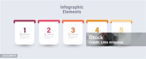 비즈니스 전략 및 진행의 5단계를 상징하는 5가지 요소 인포그래픽 깨끗한 타임라인 인포그래픽 디자인 템플릿 0명에 대한 스톡 벡터 아트 및 기타 이미지 Istock