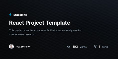 React Project Template StackBlitz