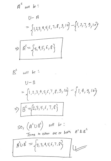 [solved] let u be the universal set where u {1 2 3 4 5 6 7 8
