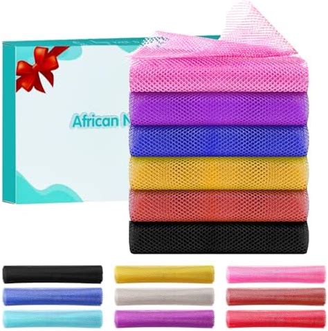 Amazon.com: Ufacai 6 Pieces African Net Sponge, African Exfoliating Net,African Net Sponge ...