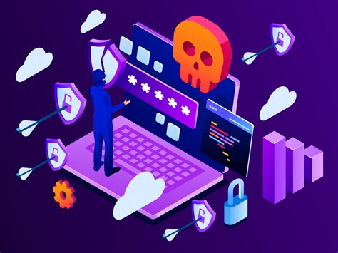 Hacking Activity Isometric Illustration
