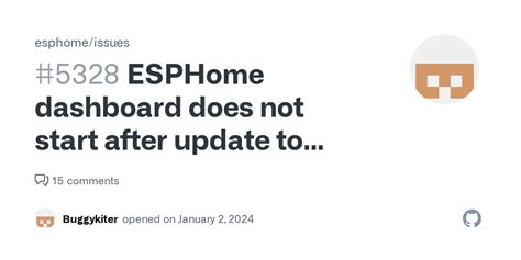 Esphome Dashboard Does Not Start After Update To Esphome 2023125 · Issue 5328 · Esphome