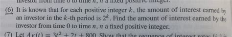 Solved 6 It Is Known That For Each Positive Integer K The Chegg Com