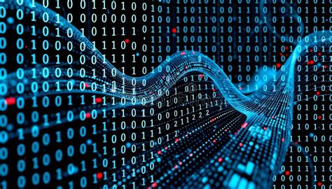 Binary Code Stream Digital Data Technology And Information Flow