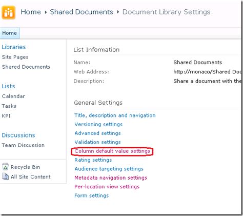 Sharepoint 2010 Programmatically Configure Column Default Value