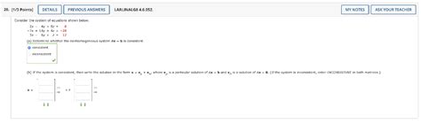 Solved Consider The System Of Equations Shown Below Chegg