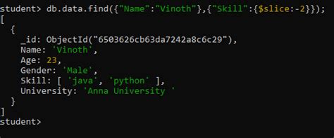 Slicing Arrays In Mongodb Documents