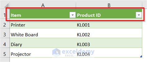 How To Make First Row As Header In Excel Simple Methods