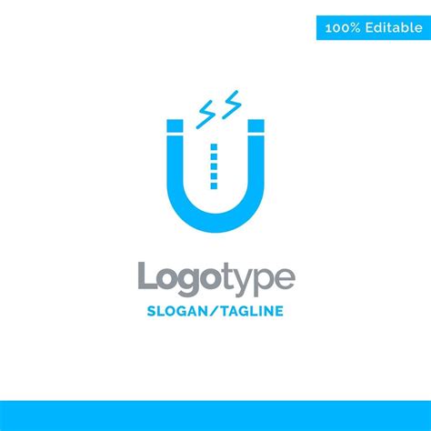 Magnet Attract Attracting Tool Blue Business Logo Template 18004876