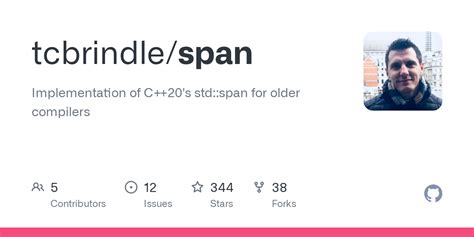 Github Tcbrindlespan Implementation Of C20s Stdspan For Older Compilers