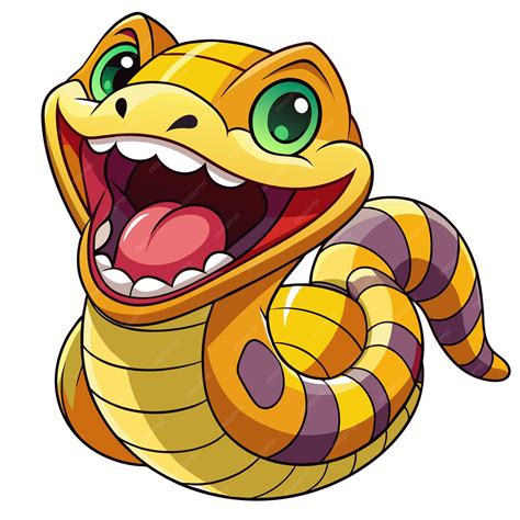 Ball Python Laughs Vector Kawaii Premium Ai Generated Vector