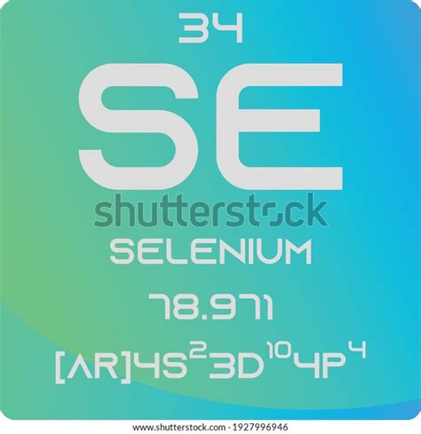 Se Selenium Non Reactive Metal Chemical Stock Vector Royalty Free