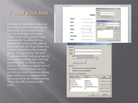 Ppt Step By Step Guide Creating Word Input Forms Effortlessly
