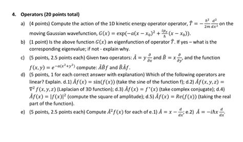 solved operators 20 points total a 4 h2 d2 4 points