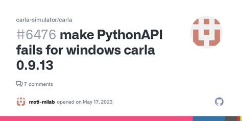 Make PythonAPI Fails For Windows Carla Issue Carla Simulator Carla GitHub