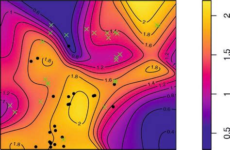 Map Of The M Local Values Of The Posls Maple Trees With The Location Download Scientific