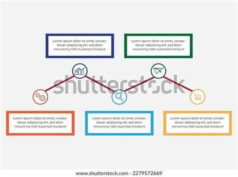 Flowchart Infographic Rounded Elements Concept Stock Vector Royalty Free