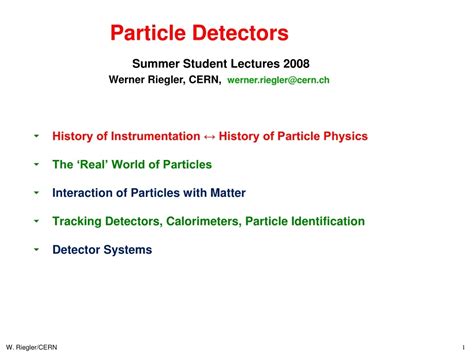Ppt Particle Detectors Powerpoint Presentation Free Download Id