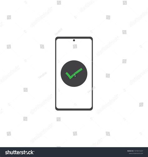Smartphone Icon Checkmark Flat Design Vector Stock Vector Royalty Free 1974015437 Shutterstock
