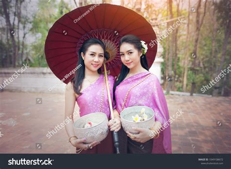 Portrait Beautiful Thai Womans Thai National Stock Photo Shutterstock
