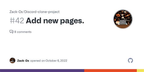 Add New Pages Issue 42 Zack Dx Discord Clone Project GitHub