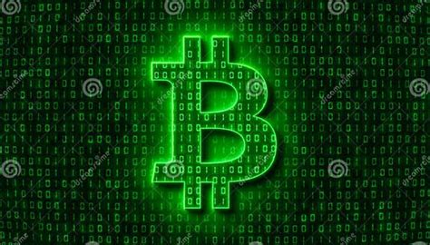 Illustation Of Bitcoin Sign In Green Stock Illustration Illustration