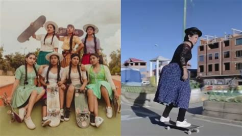 Cholitas Bolivianas Causan Furor Practicando Skating Con Sus