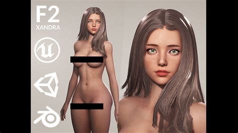 3d model nude girl celeste game character for unreal unity blender vr