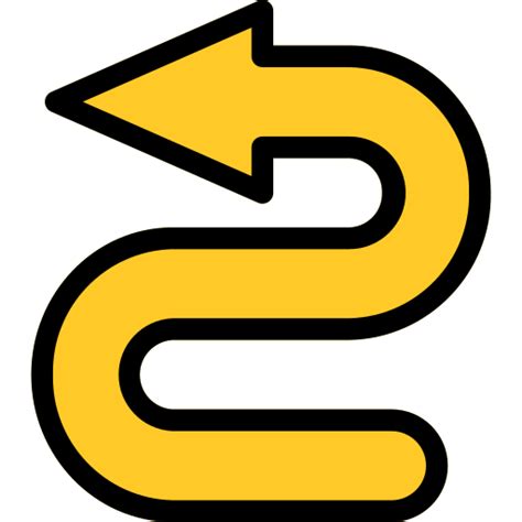 arrow direction pointer zigzag arrow interface elemen curve icon