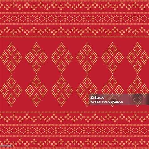 원활한 기하학적 배경 모티프 울로스 바탁 원활한 전통적인 섬유 반가니 사리 테두리 창조적 인 원활한 인도 반다니 텍스처 국경 디자인 0명에 대한 스톡 벡터 아트 및 기타