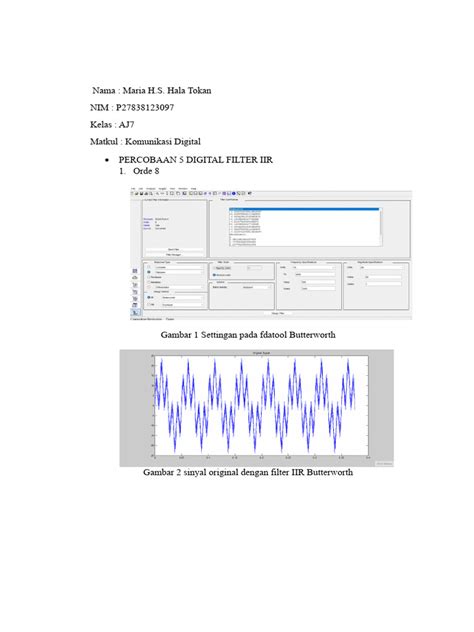 laporan iir pdf sampling signal processing electrical engineering