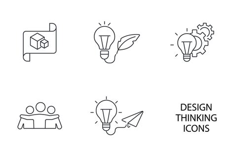 Design Thinking Icons Set Design Thinking Pack Symbol Vector Elements For Infographic Web