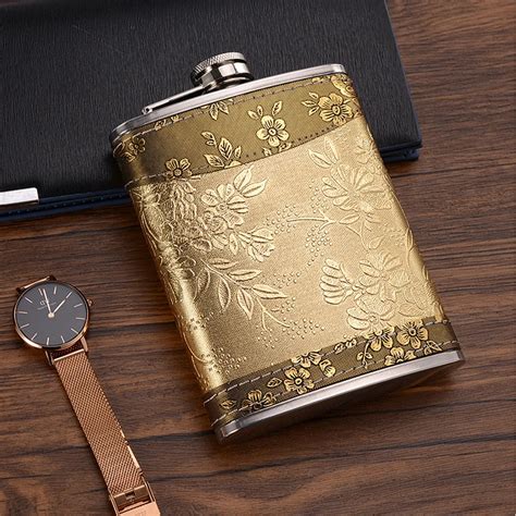 휴대용 미니 스테인레스 스틸 플라스크 힙 플라스크 커버 Aliexpress