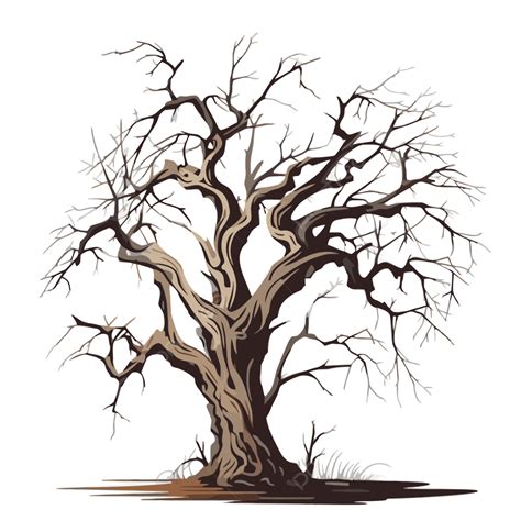 Tree Without Leaves Vector Sticker Clipart Illustration Of A Barren