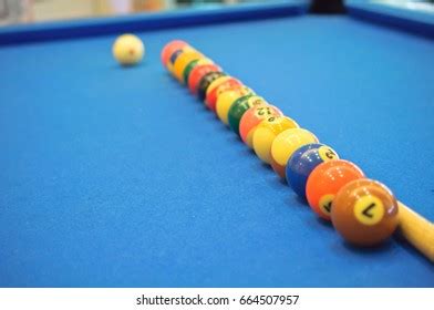 Snooker Pool Balls Arrange Row Cue库存照片483661729 Shutterstock