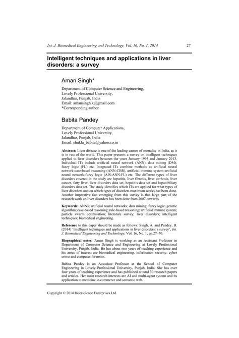 Pdf Machine Learning Method For Classification Of Liver Disorders