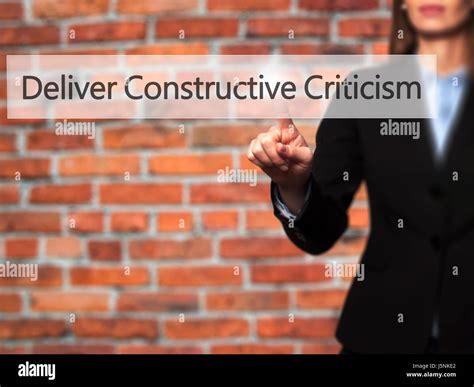 Deliver Constructive Criticism Business Woman Point Finger On Push